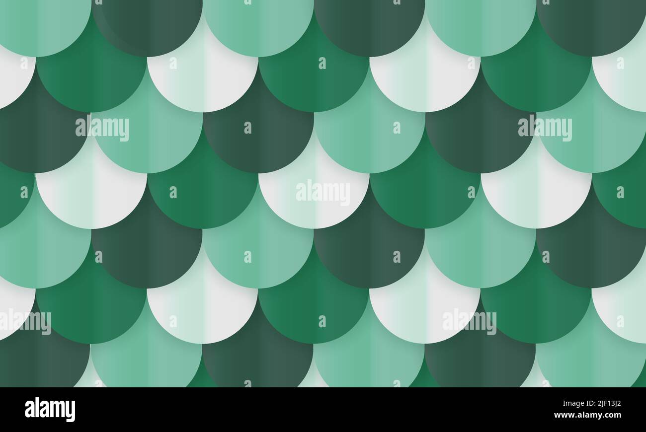 Vector background seamless pattern, simple fish scale shapes with ...