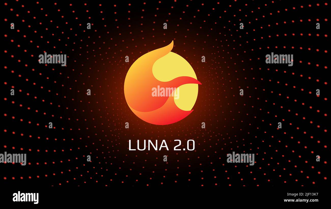 Resurrection Terra LUNA 2.0 token symbol cryptocurrency in the center ...