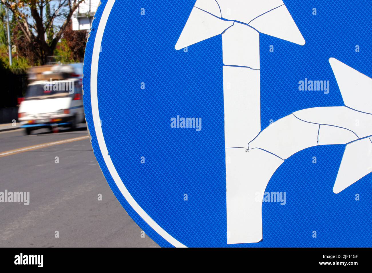 Traffic sign background with arrows Stock Photo - Alamy