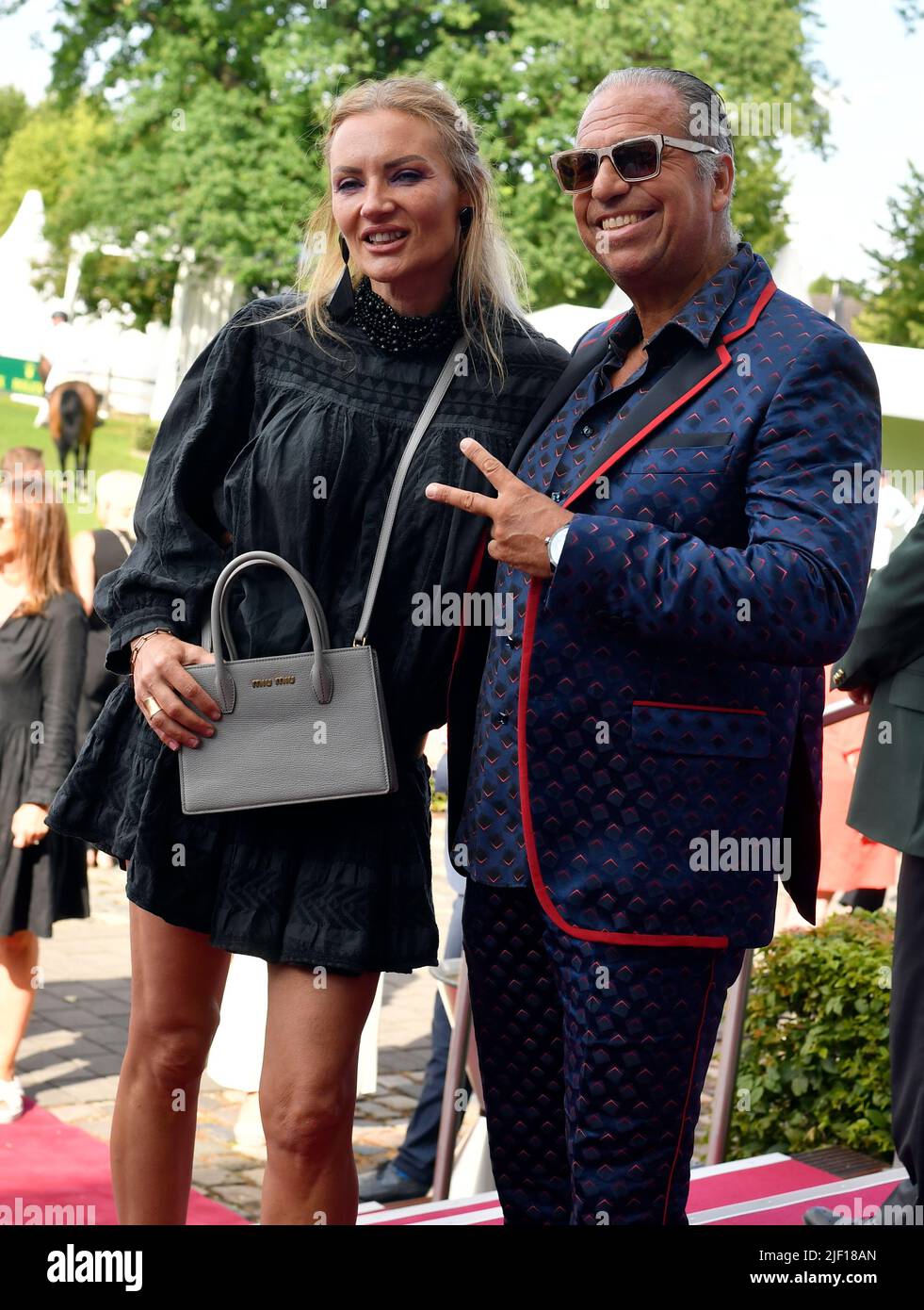Aachen, Germany. 28th June, 2022. RTL presenter Kai Ebel and his wife ...