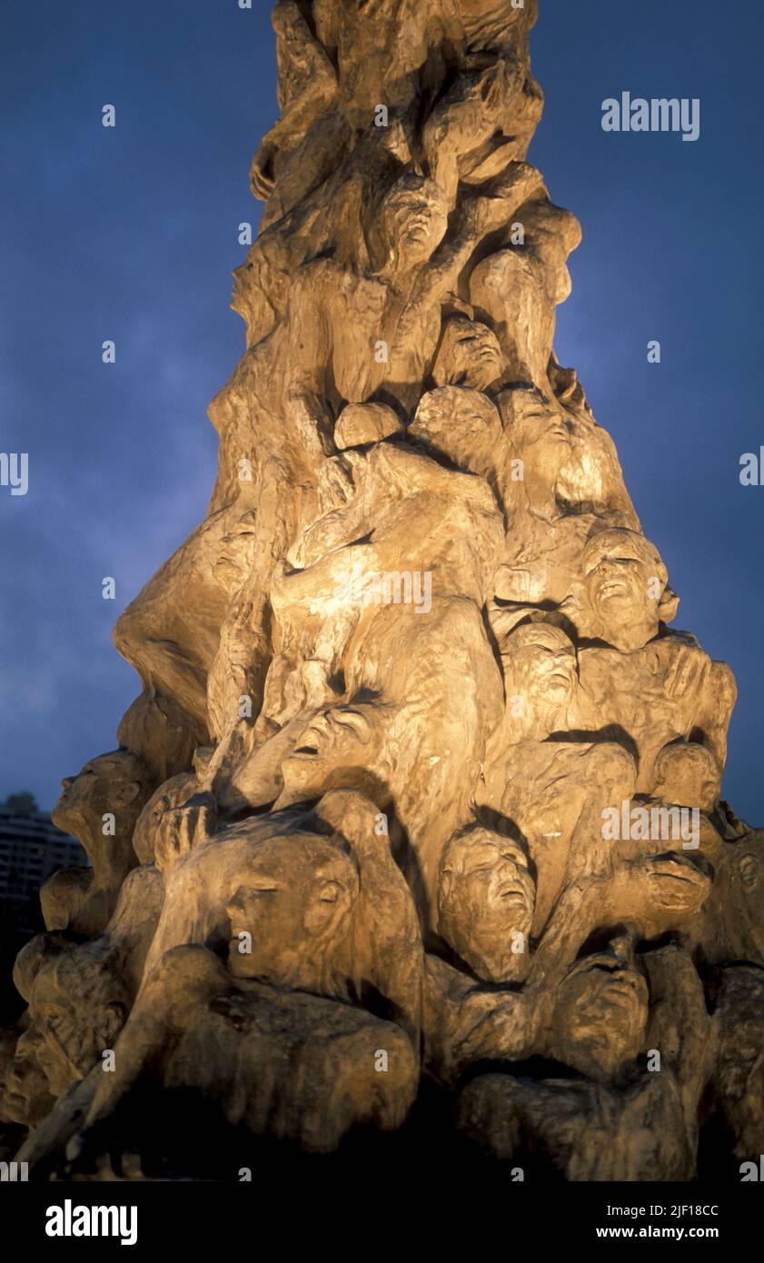 the Pillar of Shame from the Artist Jens Galschiot from Danmark at a ...