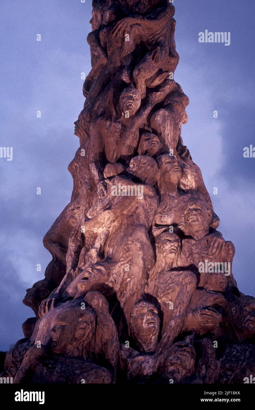 the Pillar of Shame from the Artist Jens Galschiot from Danmark at a ...