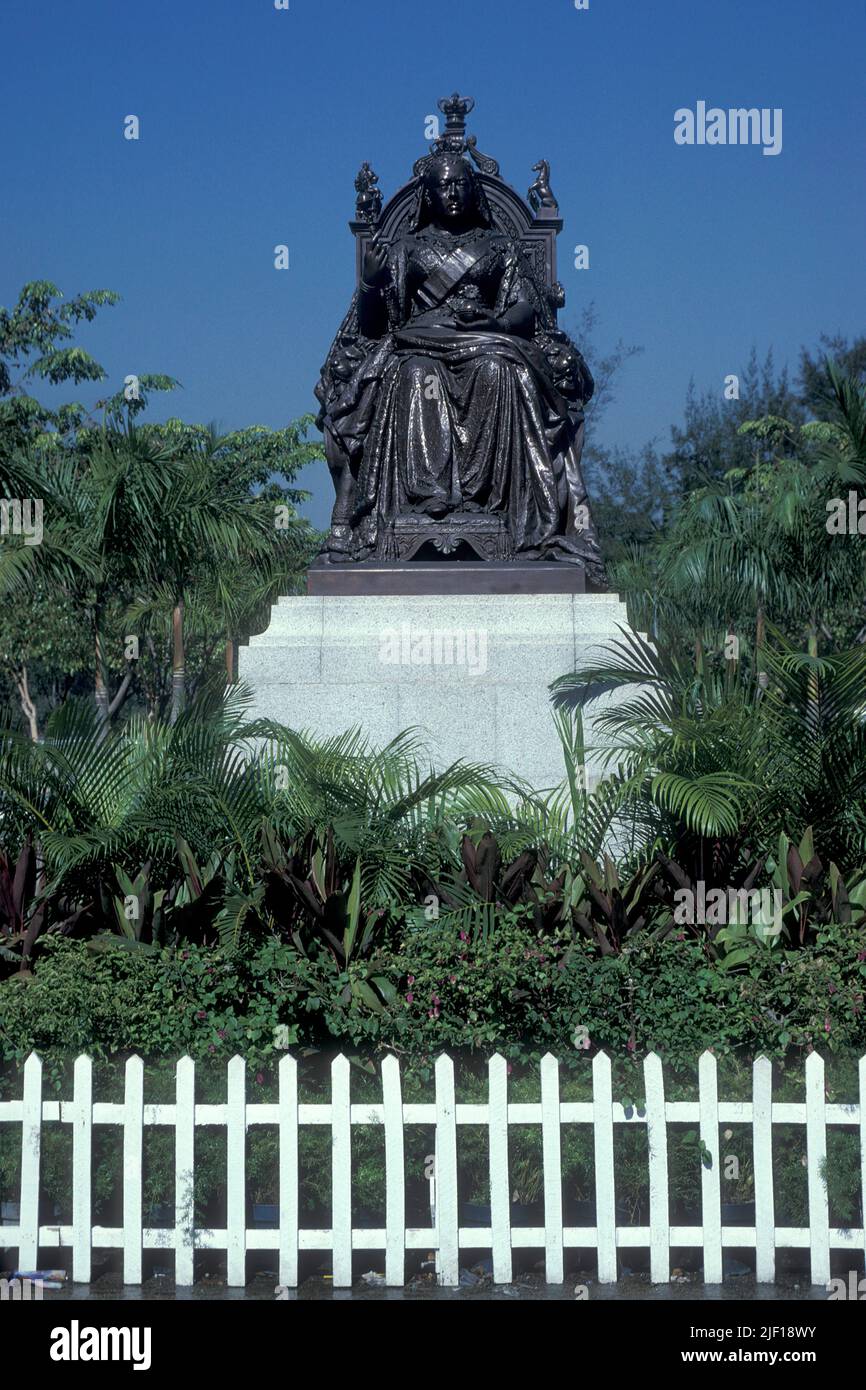 the Monument of Queen Victoria at the Victoria Park of Hong Kong Cental ...