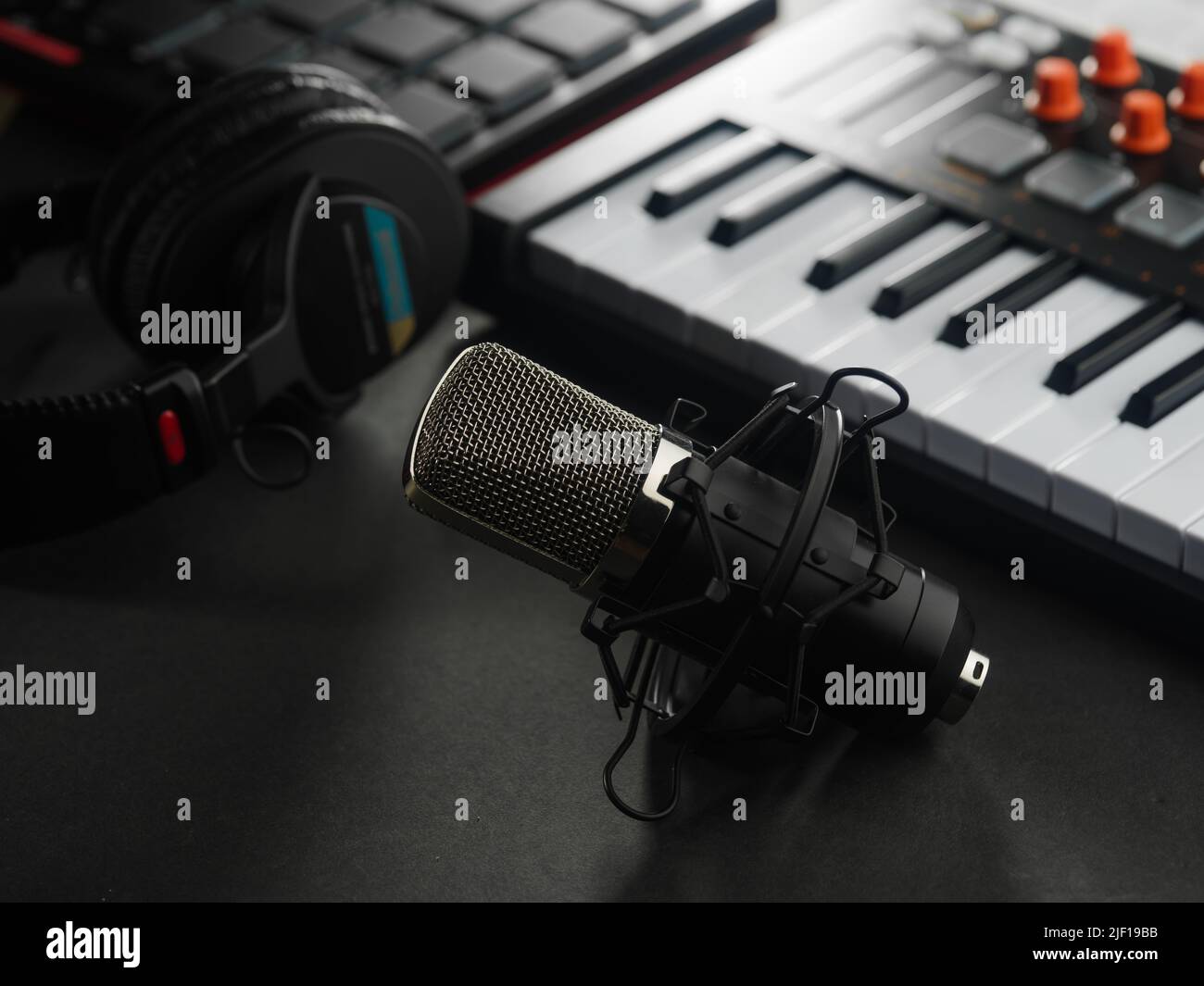 Professional musical equipment - microphone, media keyboard and ...