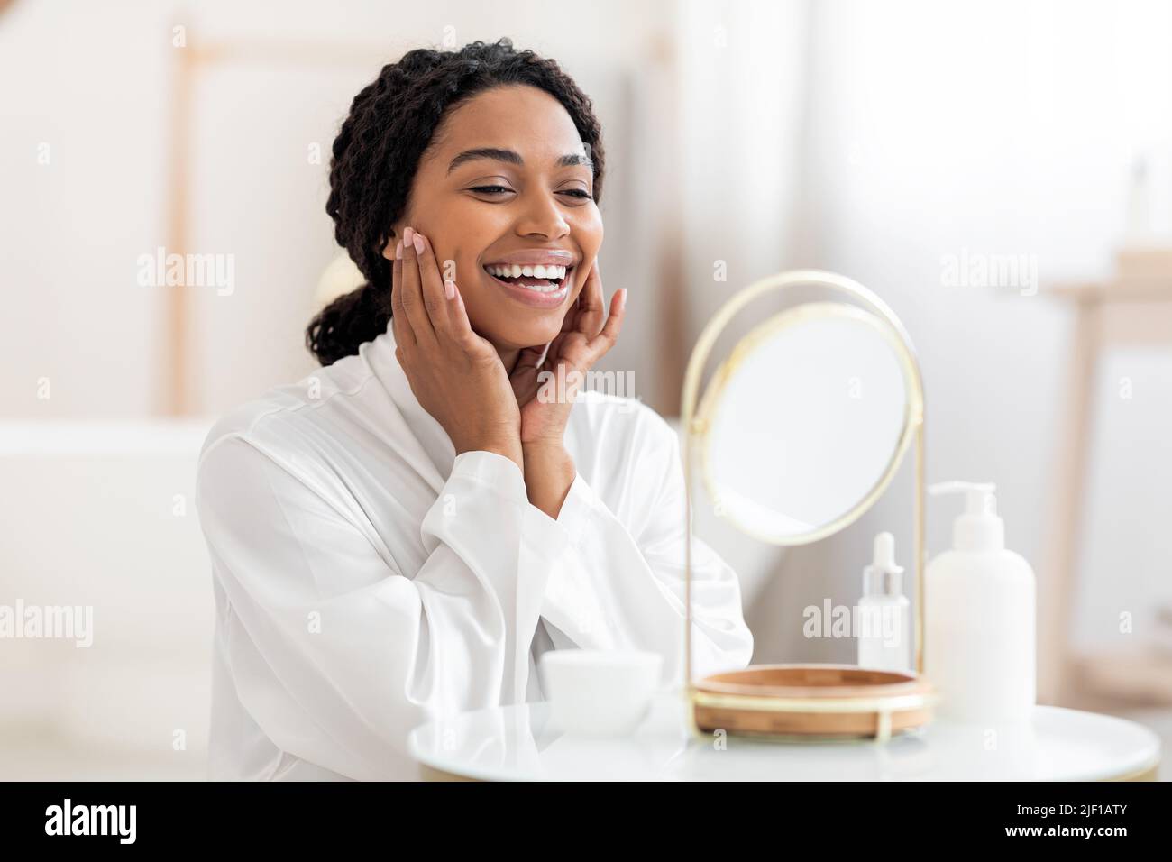 Self touching hi-res stock photography and images - Alamy