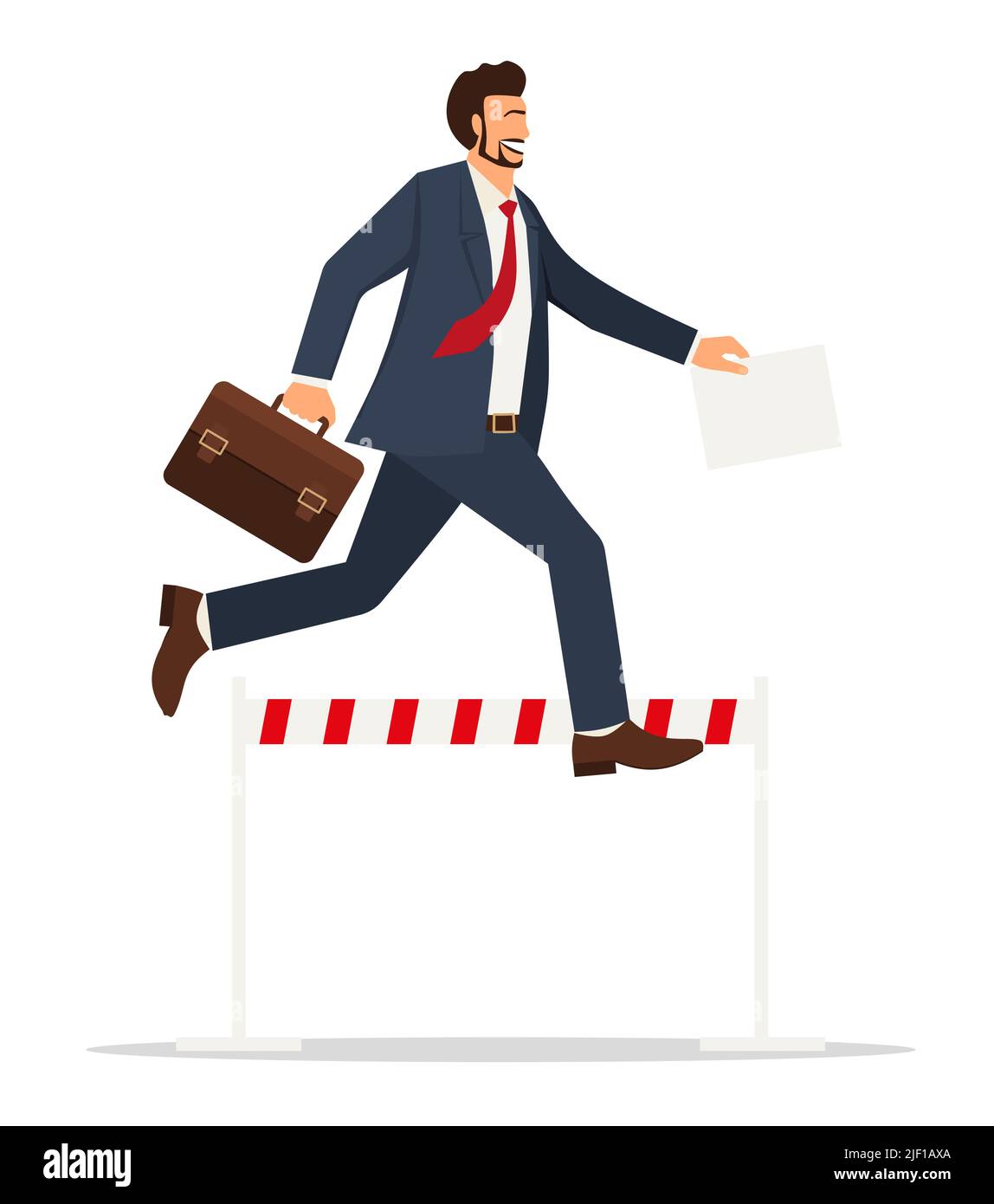 Businessman jumping an obstacle icon vector vectors hi-res stock ...