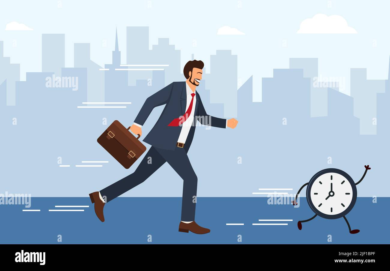 Race against the clock Stock Vector Images - Alamy