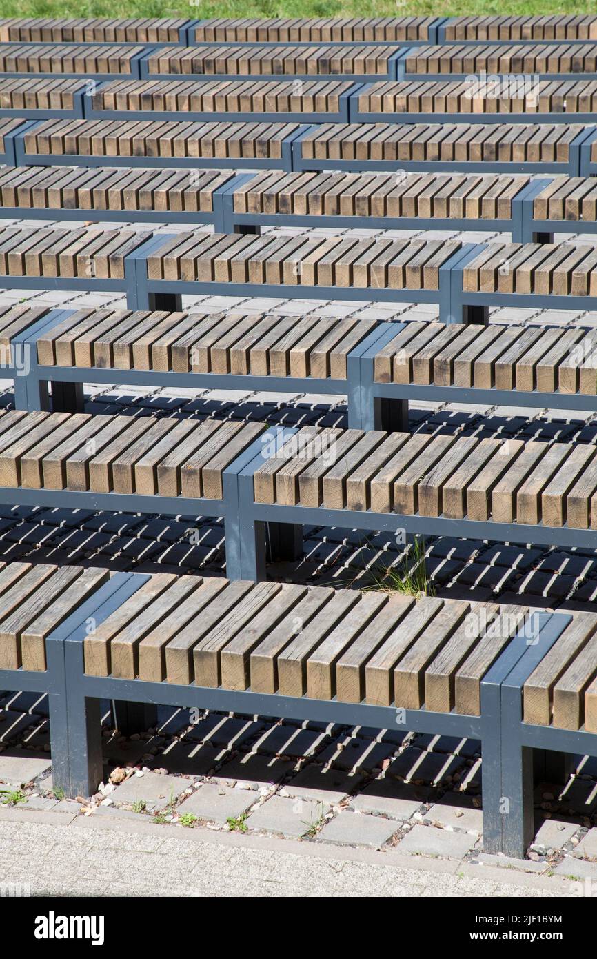 Benches at Orana Amphitheater in Orunia Park Gdansk - Amfiteatr Orana ...