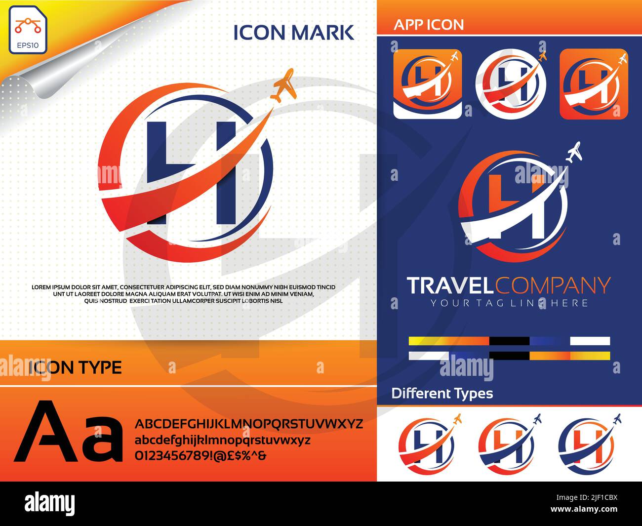 H travel logo hi-res stock photography and images - Alamy