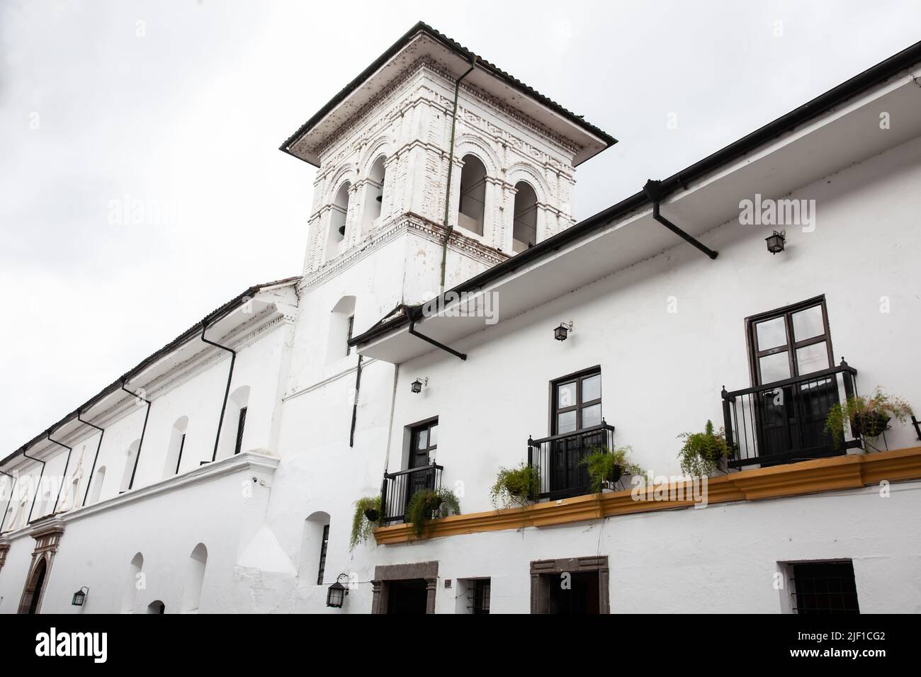 Beautiful facades of Popayan city center, also called the White City ...