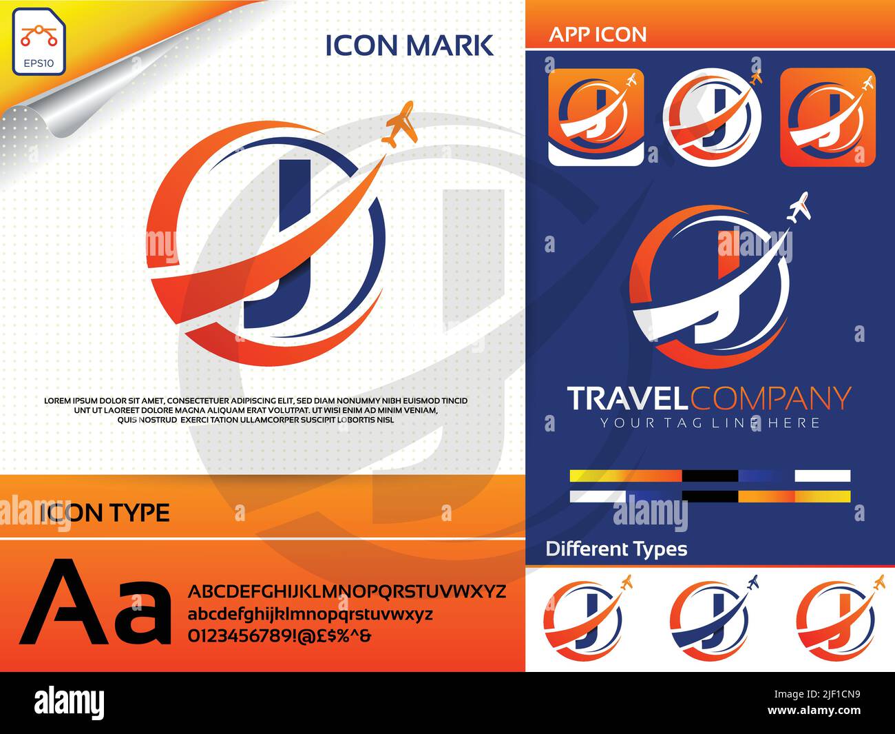 J travel logo hi-res stock photography and images - Alamy