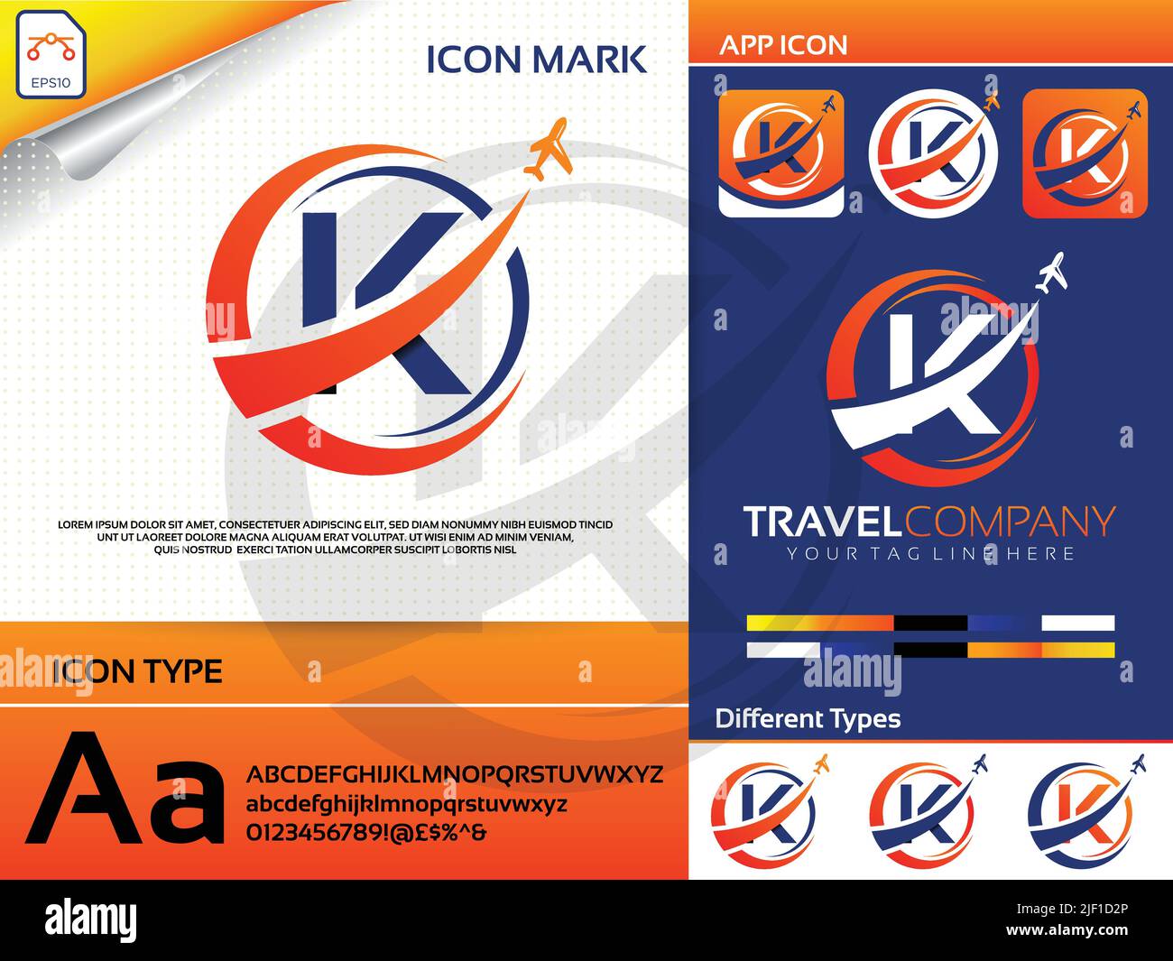 K travel logo Stock Vector Images - Alamy
