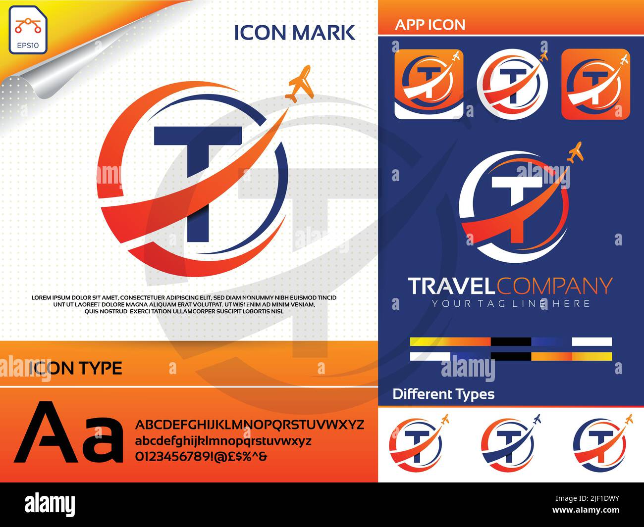 Letter t travel logo Premium Vector Stock Vector Image & Art - Alamy