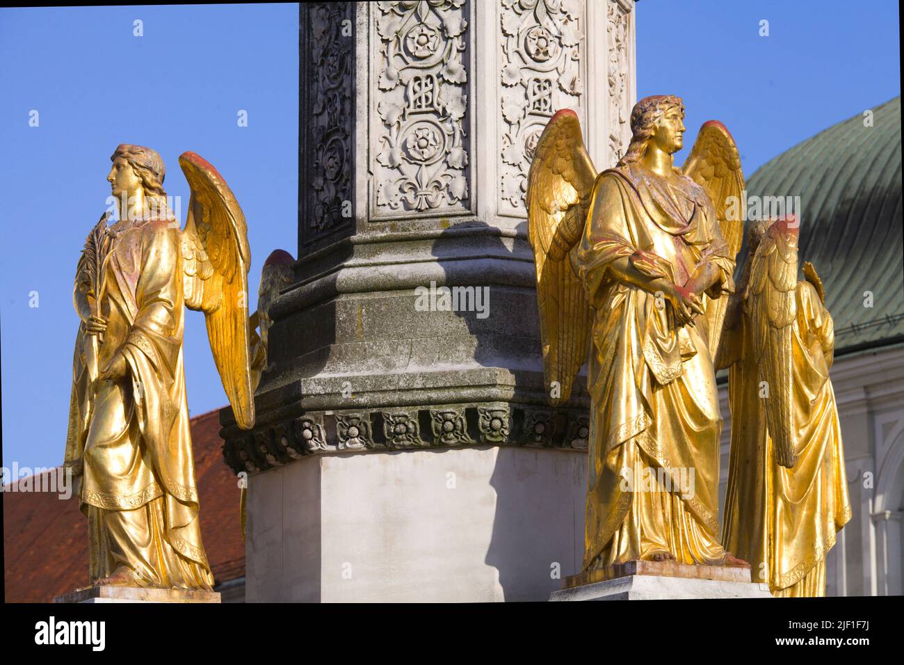 Croatia, Zagreb, Kaptol Square, Monument of the Assumption of Virgin ...