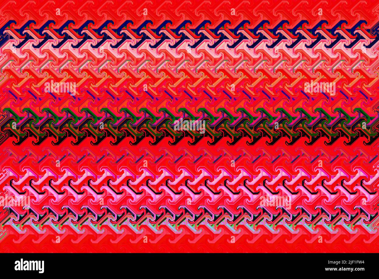 Abstract and contemporary digital art zigzag design Stock Photo - Alamy