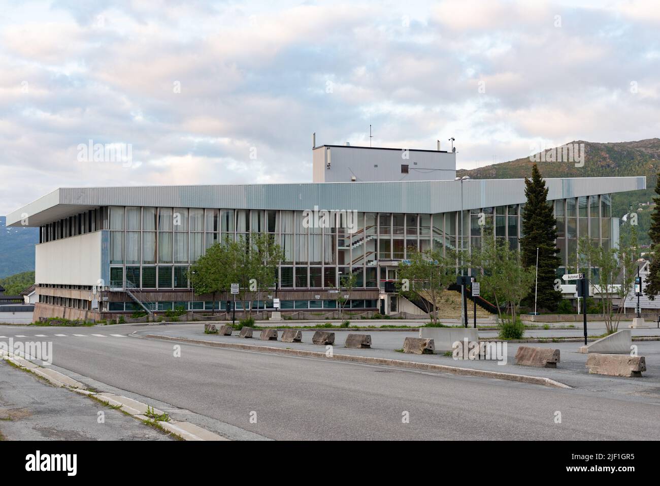 Idrettens hus, sports hall and swimmingpool in Narvik, Nordland, Norway ...
