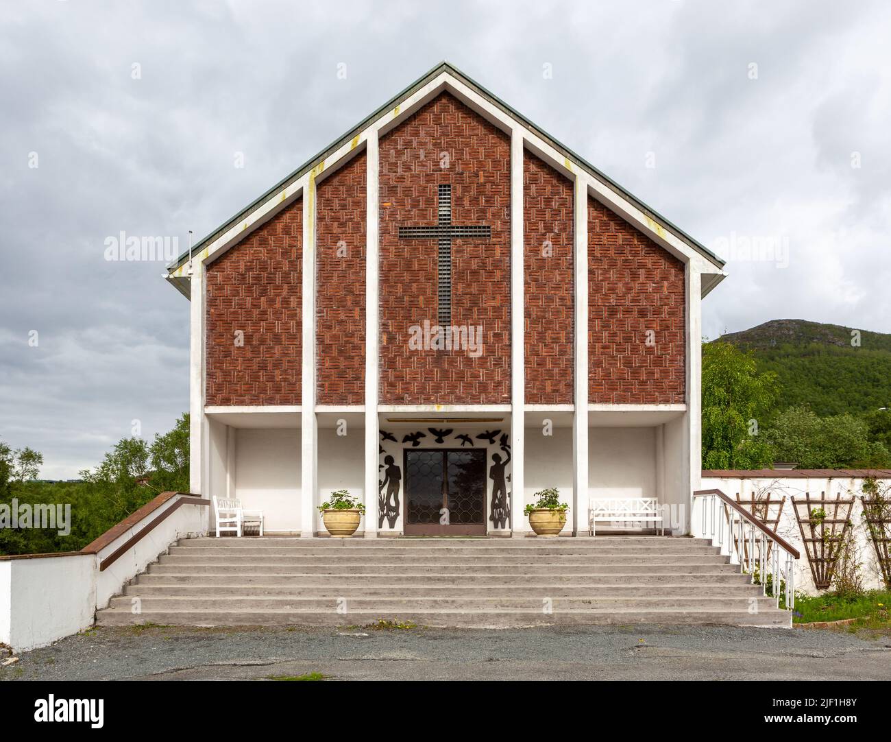 The peace chapel in Narvik, raised in remembrance of the tragic losses ...