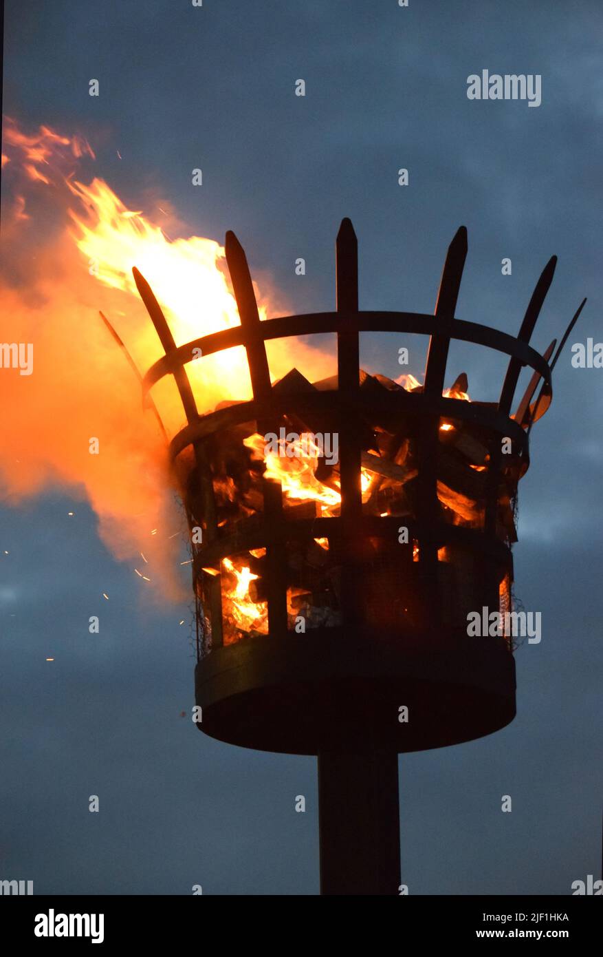 beacon burning, platinum jubilee, england Stock Photo - Alamy