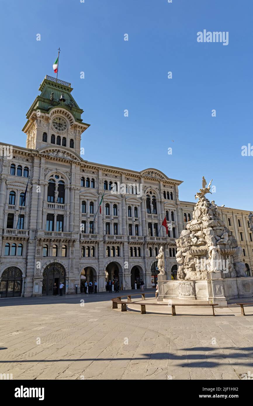 Unity of Italy Square in Trieste Stock Photo - Alamy