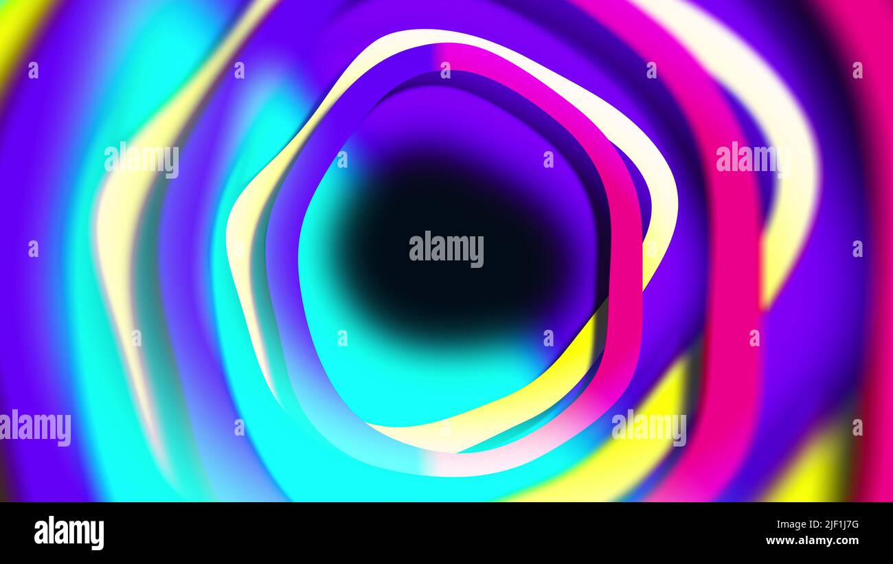 Colorful tunnel. Computer generated 3d render Stock Photo - Alamy