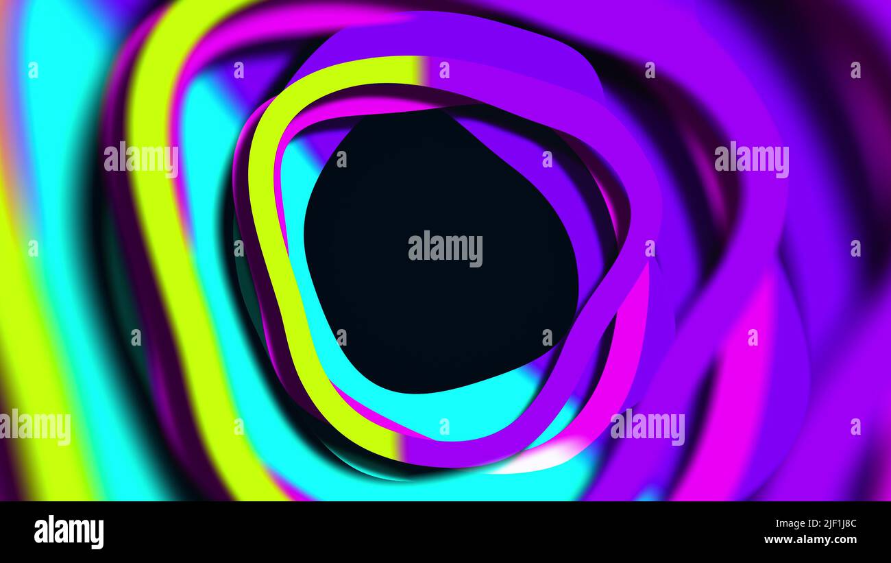 Colorful tunnel. Computer generated 3d render Stock Photo - Alamy