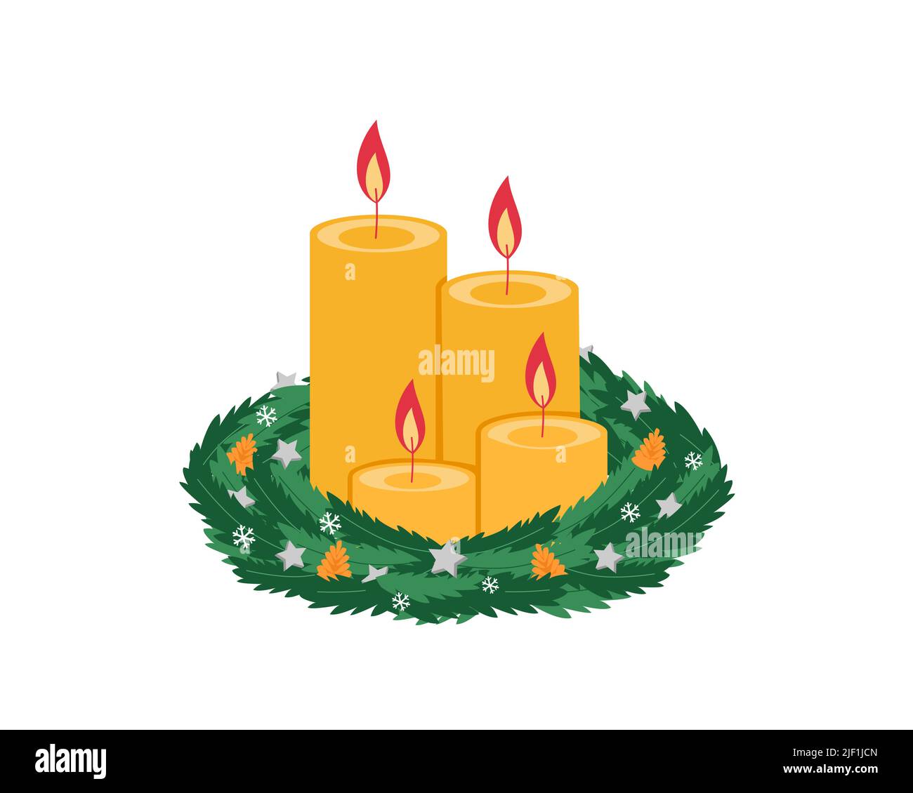 Advent wreath church Stock Vector Images - Alamy