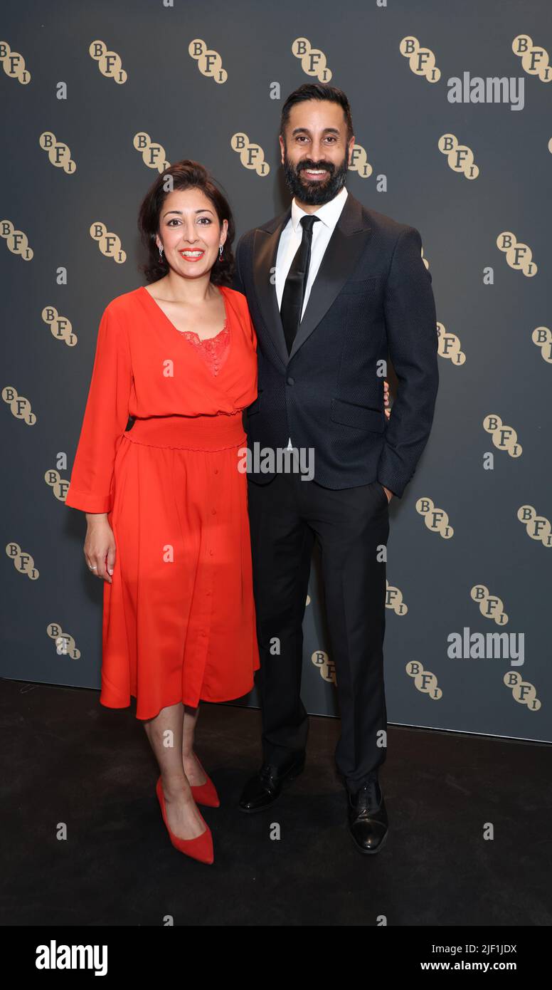 Monica Chadha and Randeep Sidhu attend the BFI Chair's Dinner at Claridge's in London. Picture ...