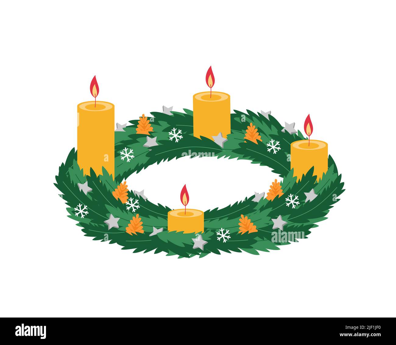Advent wreath candles Stock Vector Images - Alamy