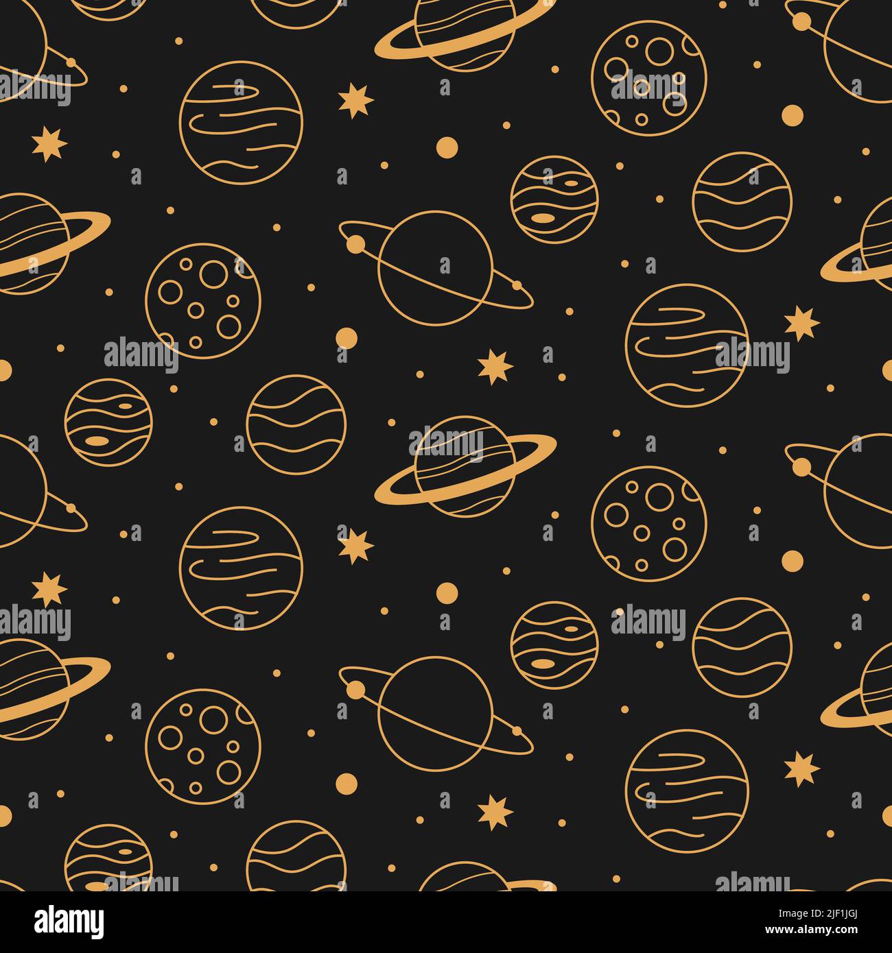 Celestial gold planet seamless pattern Stock Vector Image & Art - Alamy