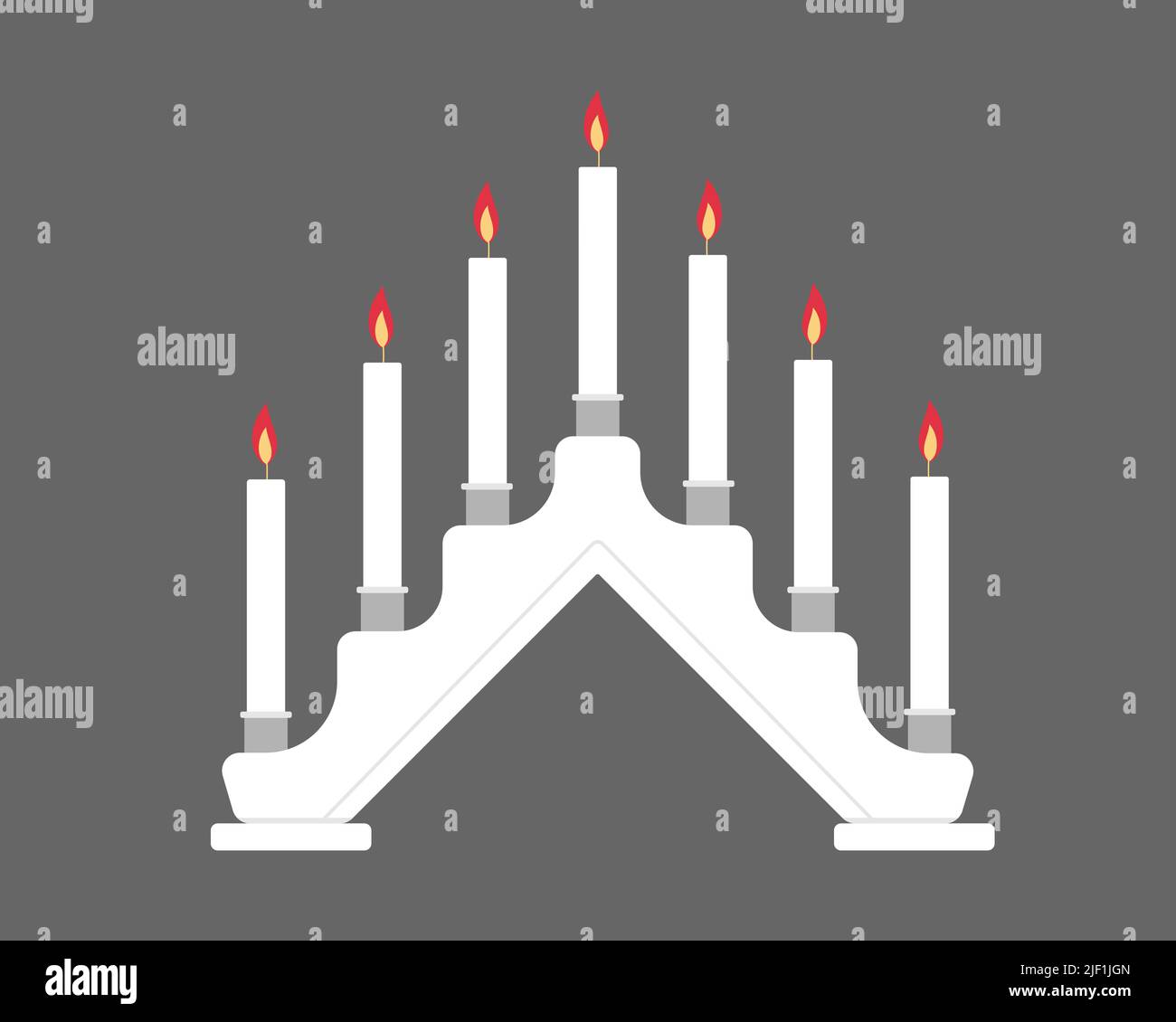 Advent lighting candle arches christmas. Vector illustration Stock ...