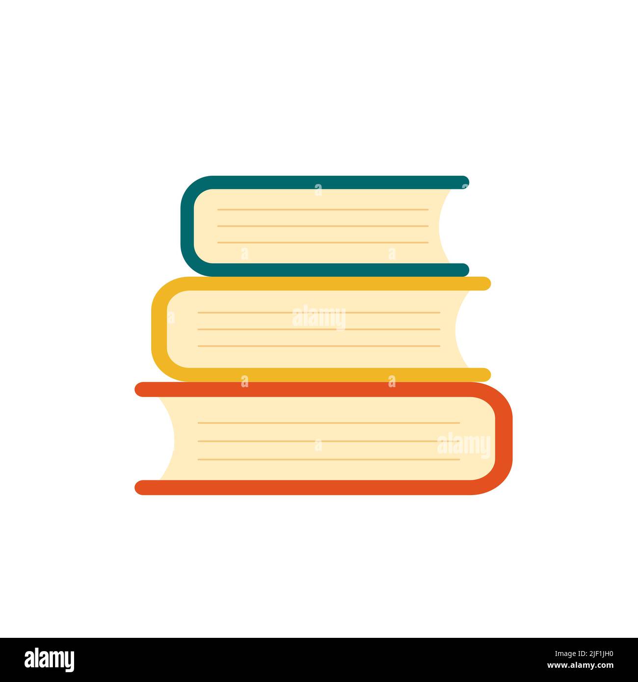 stack of books. flat vector illustration Stock Vector Image & Art - Alamy