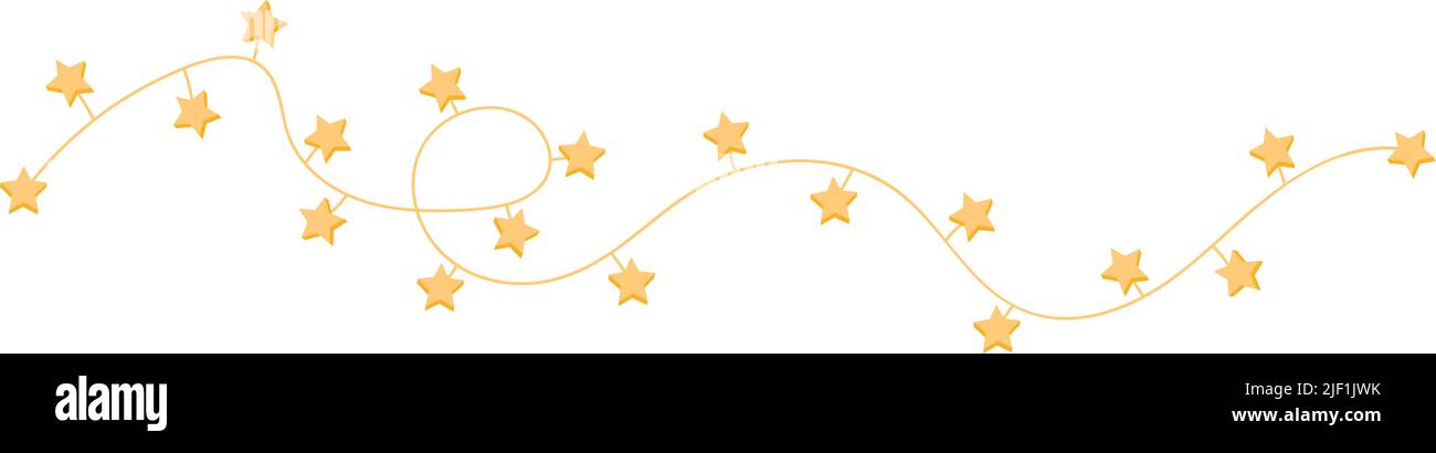 yellow garland with stars. vector illustration Stock Vector Image & Art ...