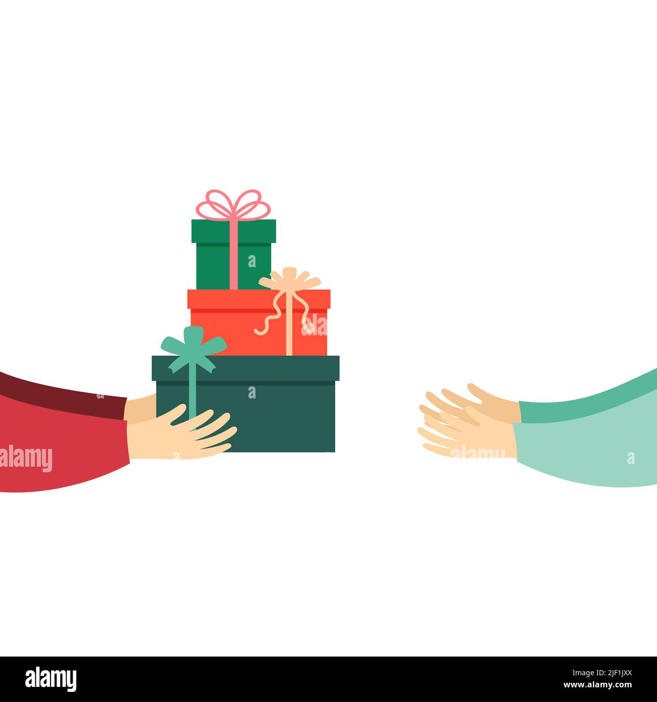 transfer gifts from hand to hand Stock Vector Image & Art - Alamy