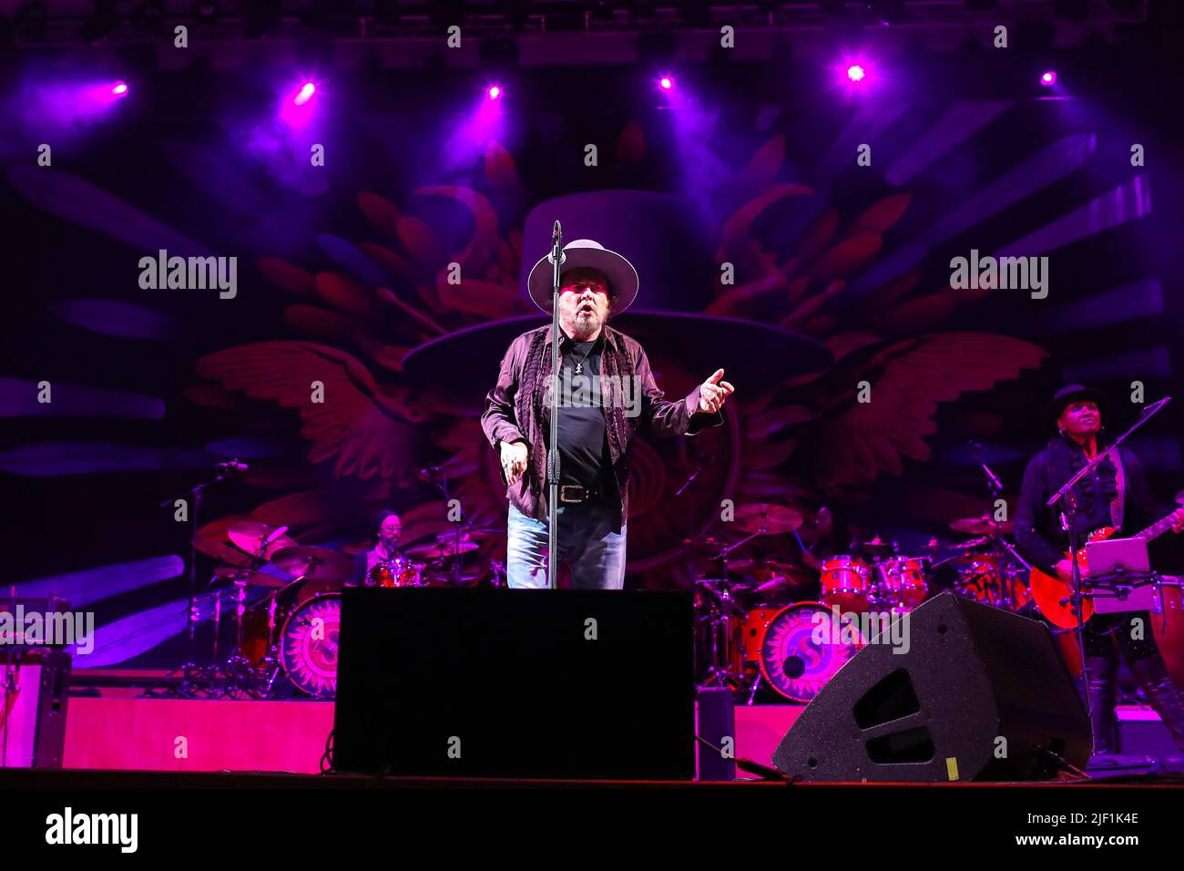 Italian singer Zucchero Fornaciari performs during a concert at ...