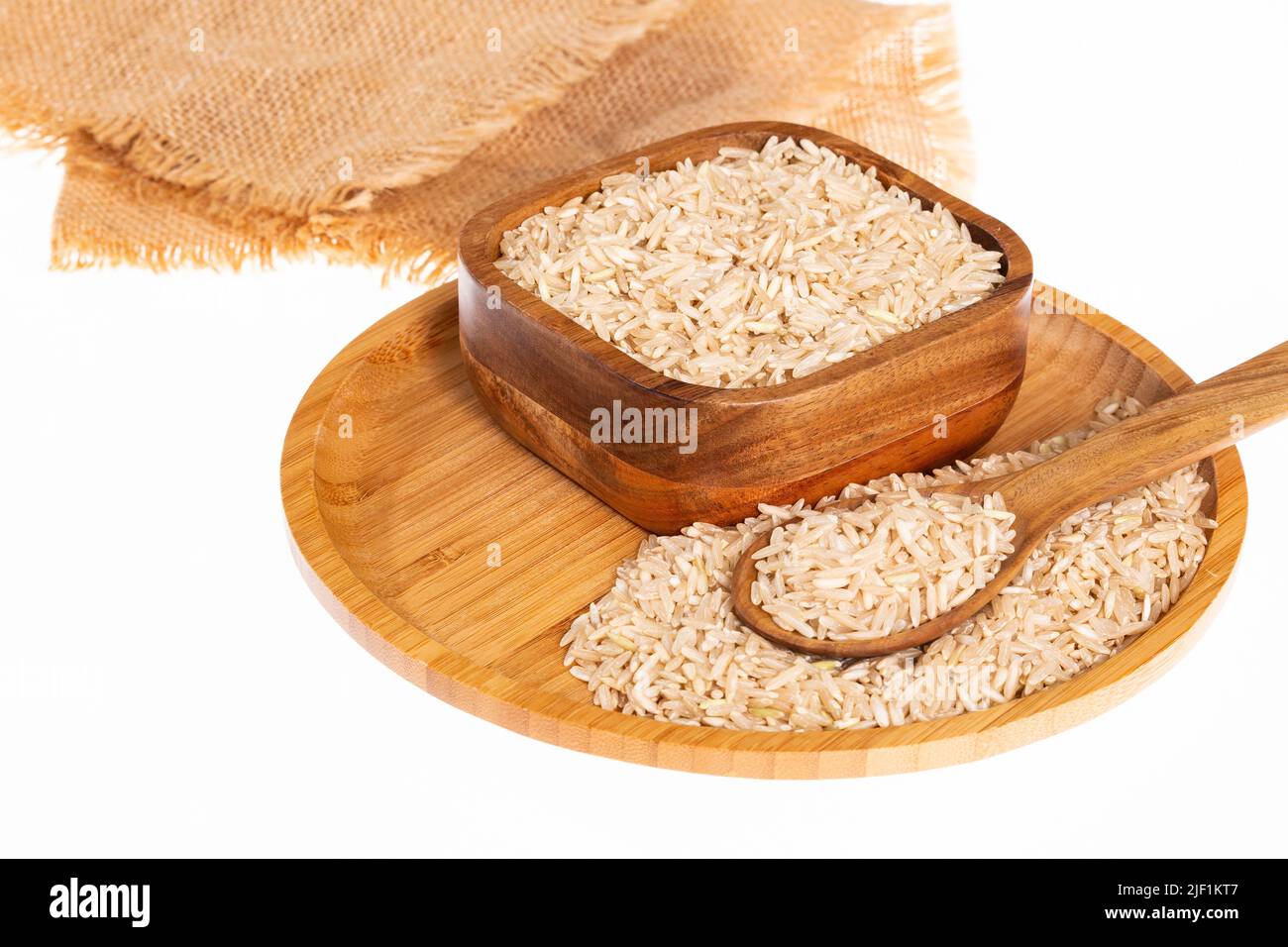 Raw Brown Rice - Basic Cereal For Food; Photo On White Background Stock ...