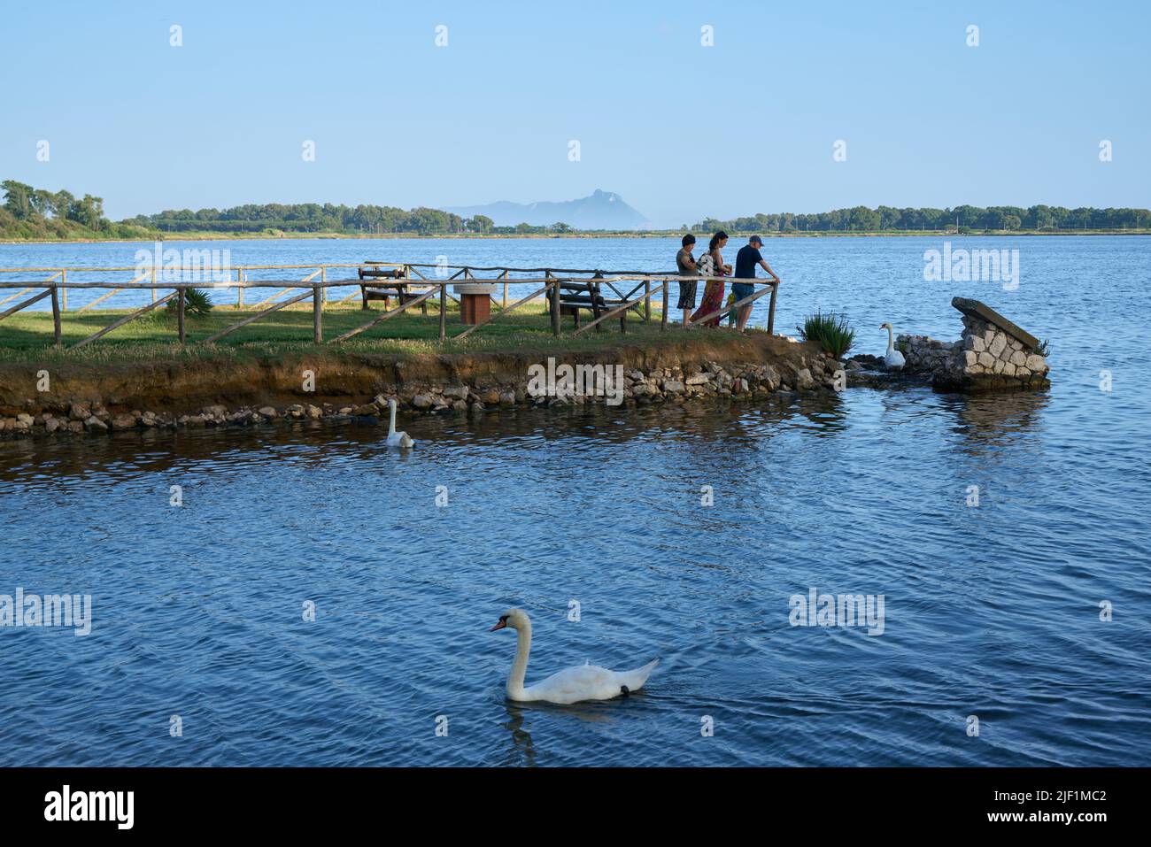 Lake Fogliano, Circeo National Park, Italy Stock Photo - Alamy