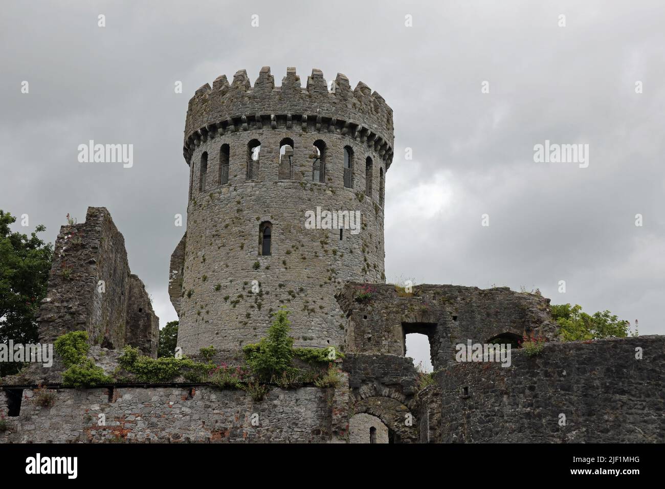 Circular keep of Nenagh Castle in County Tipperary Stock Photo - Alamy