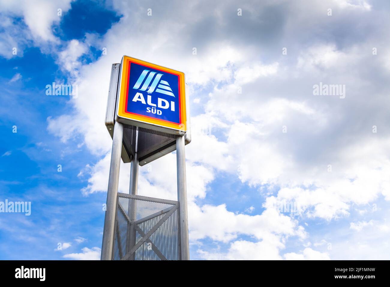 Advertising sign with aldi sud logo hi-res stock photography and images ...