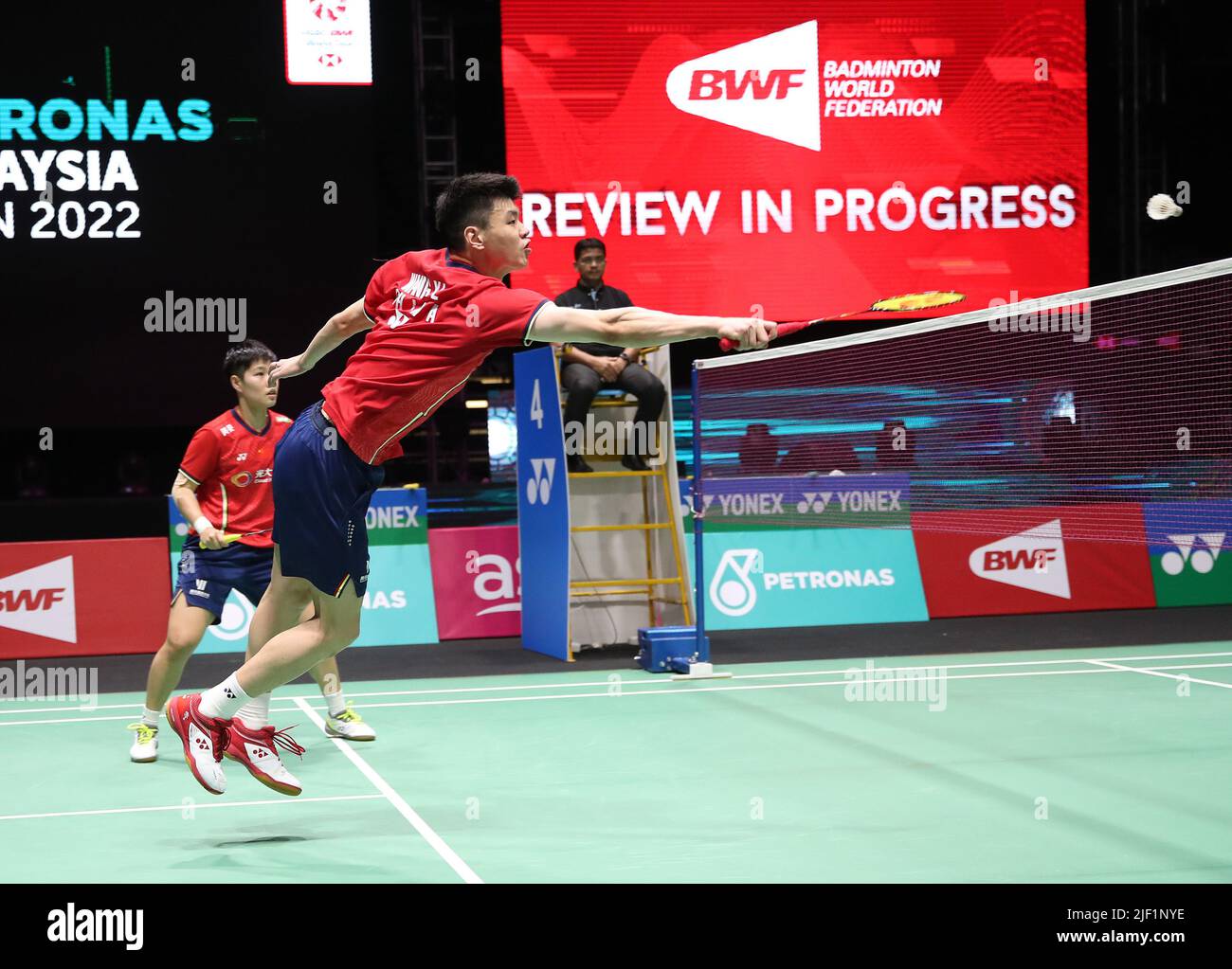 Kuala Lumpur, Malaysia. 28th June, 2022. Wang Yi Lyu (R) and Huang Dong ...