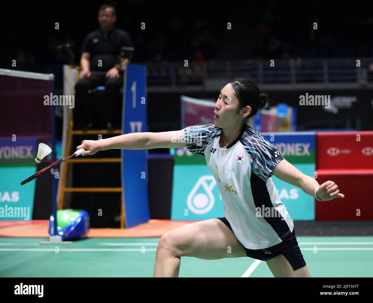 Kuala Lumpur, Malaysia. 28th June, 2022. Sim Yu Jin of Korea competes ...