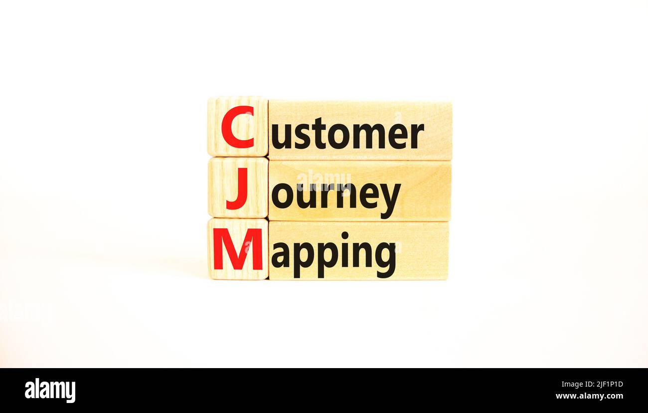 CJM customer journey mapping symbol. Concept words CJM customer journey ...