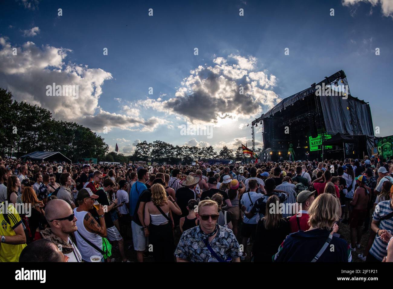 Roskilde, Denmark. 28th June, 2022. Concert goers seen at a live ...