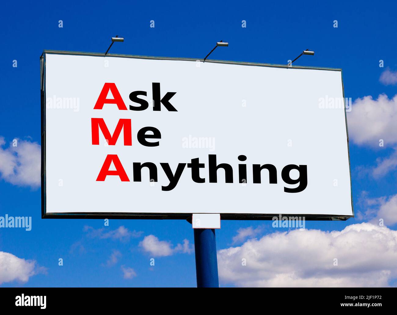 AMA ask me anything symbol. Concept words AMA ask me anything on big ...