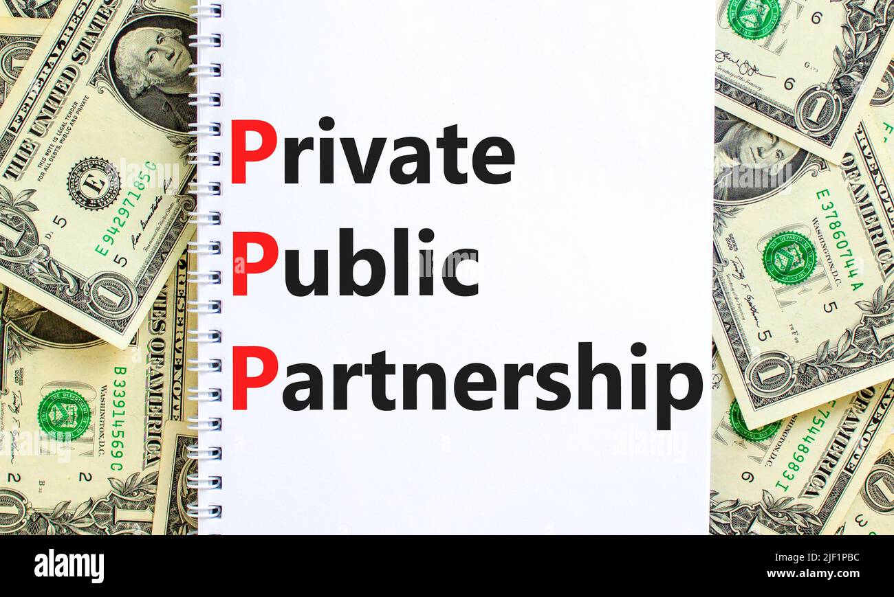 PPP private public partnership symbol. Concept words PPP private public ...