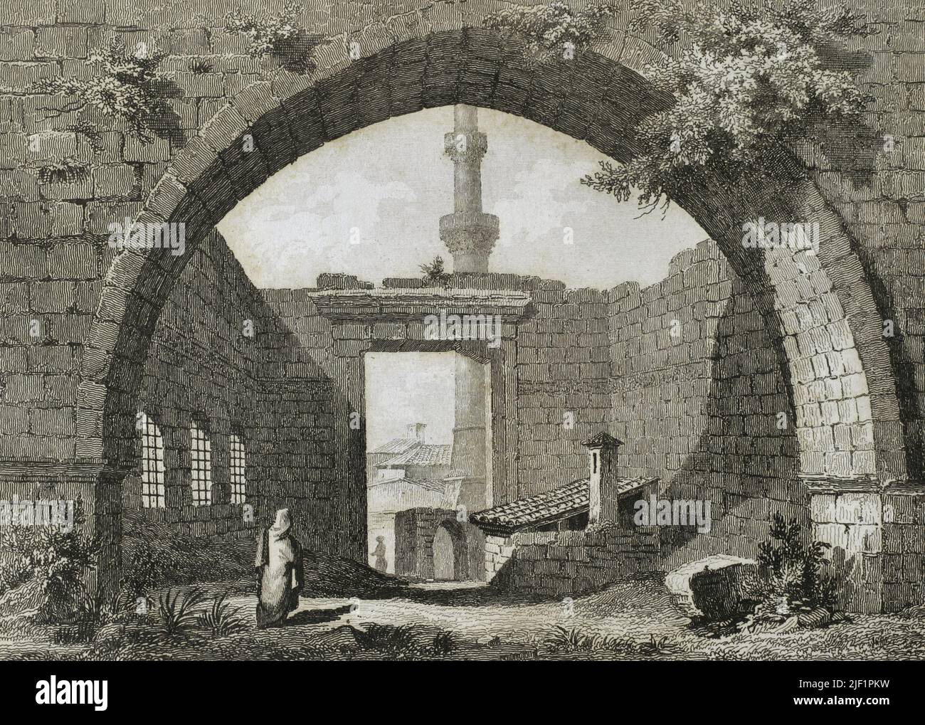 Angora (Ankara). Turkey. Monument of Ancyra or Temple of Augustus and ...