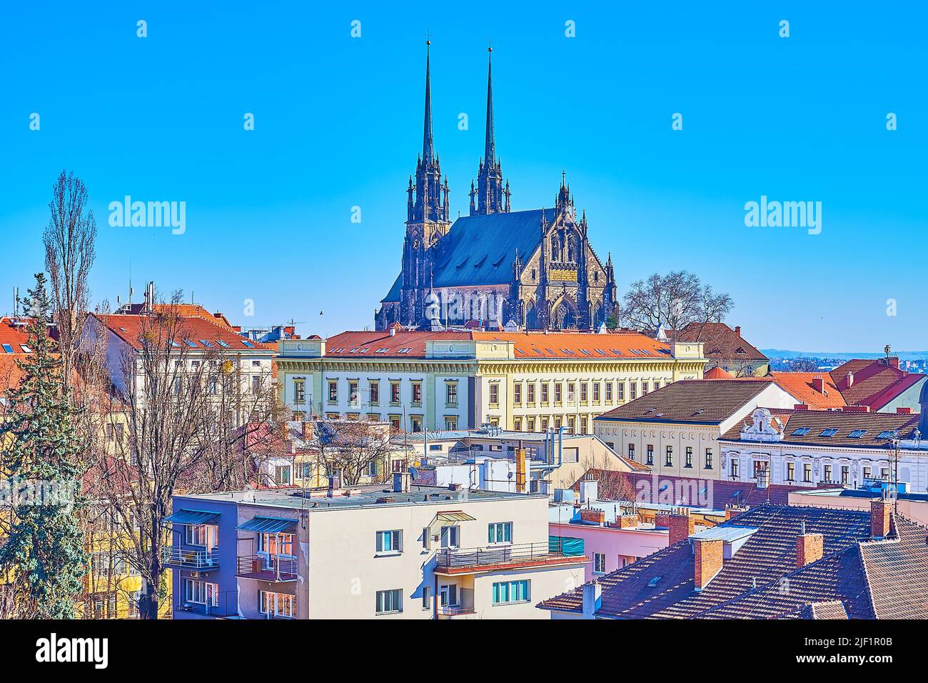 Magnificent Gothic Cathedral of Saints Peter and Paul with its high ...