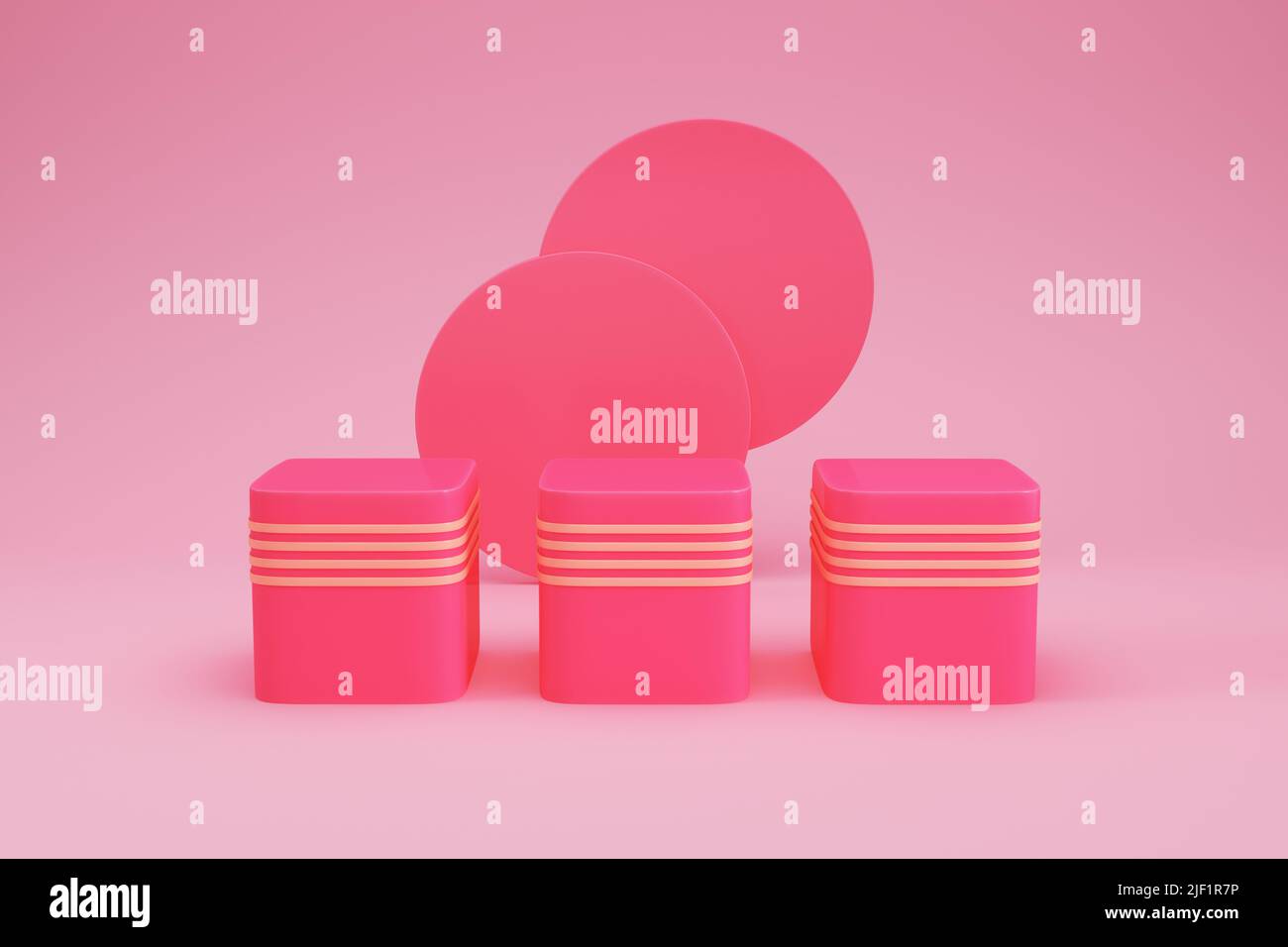 Pink rectangle pedestal with cylinder shape geometry for product ...