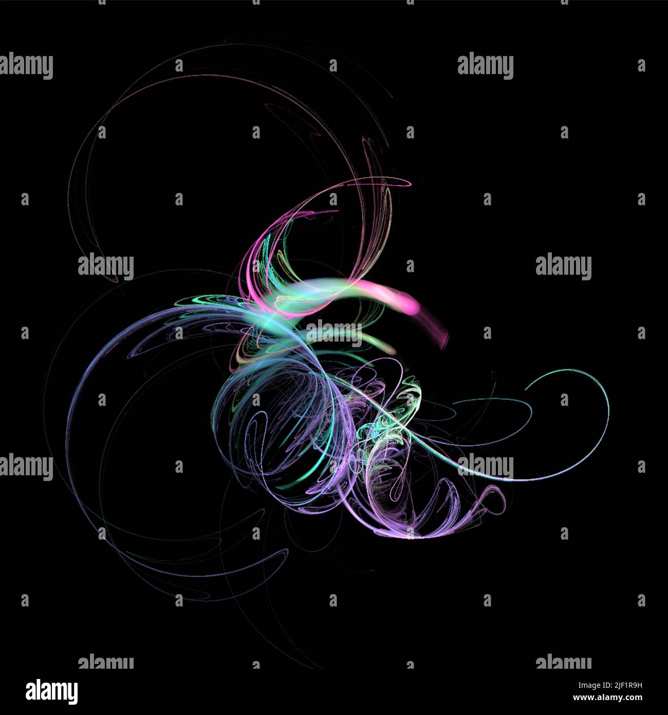 purple abstract element on black background, digital graphic ...