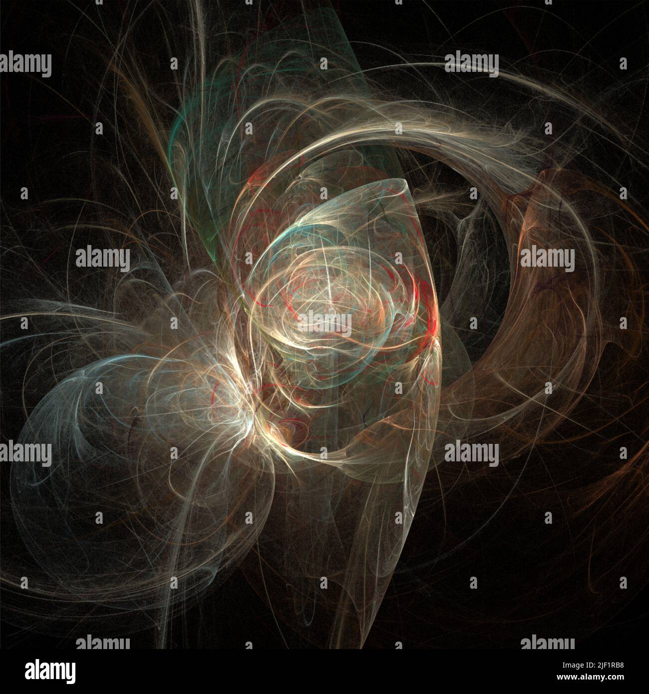 bright abstract linear background, light digital drawing on black ...