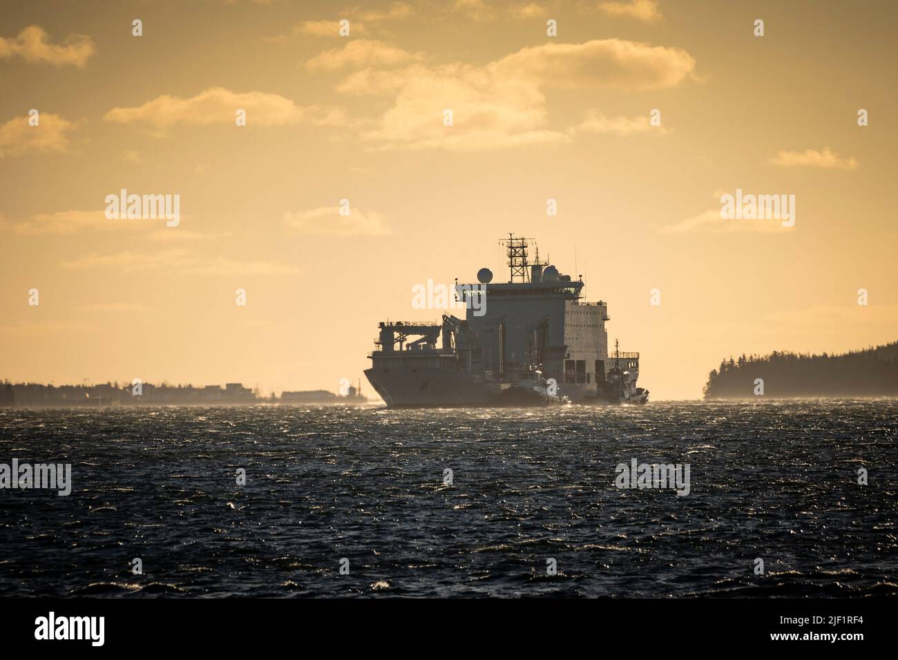 Leased Royal Canadian Navy supply vessel MV Asterix, owned by Federal ...